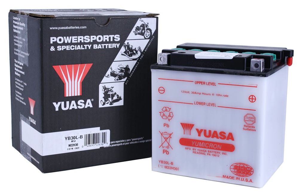 Yuasa YB30L-B High Performance Conventional YuMicron 12 Volt Battery ...
