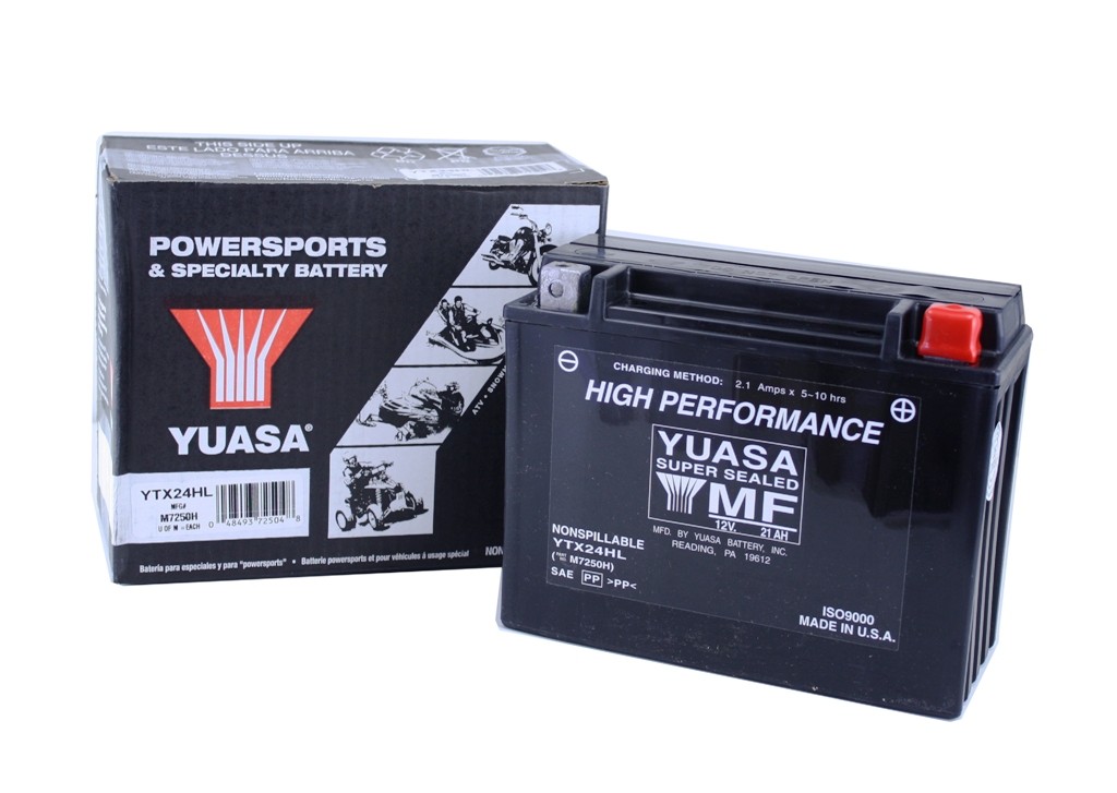 Yuasa YTX24HL AGM High Performance Factory Activated 12 Volt Battery ...