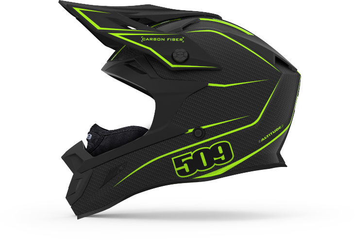509 Adult Lime Green/Matte Black Altitude Carbon Fiber Snowmobile ...